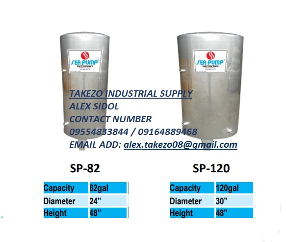 STAINLESS PRESSURE TANK SP-120, Commercial & Industrial, Industrial ...