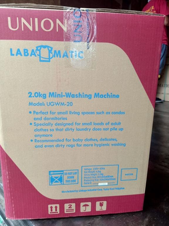 Union 2.0 kg Mini Washing Machine (UGWM-20), TV & Home Appliances ...