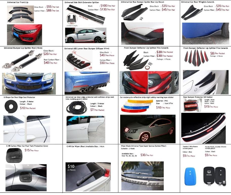 Universal Bodykit (TOYOTA WISH), Car Accessories, Accessories on Carousell