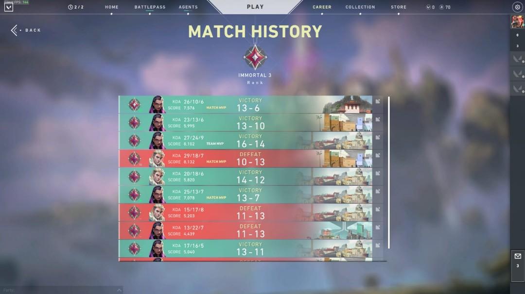 Valorant immortal 3 account, Video Gaming, Gaming Accessories, Game ...