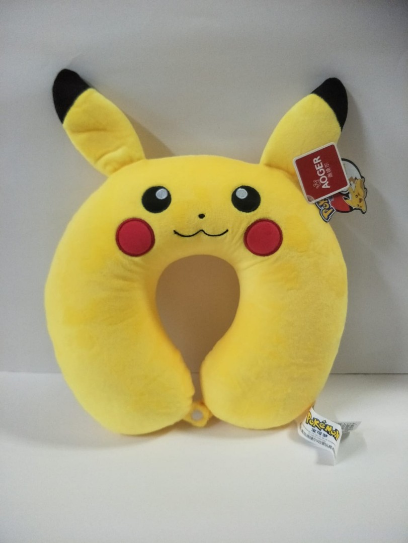 30CM Pokemon Pikachu Neck Pillow, Toys & Games, Stuffed Toys on Carousell