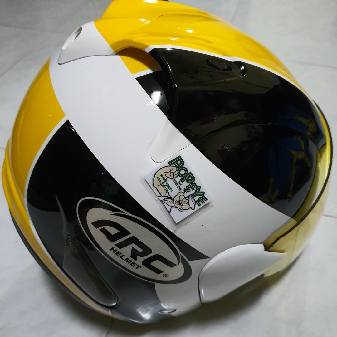 ARC AR1 TAIRA HELMET YELLOW COLOUR, Motorcycles, Motorcycle Accessories ...