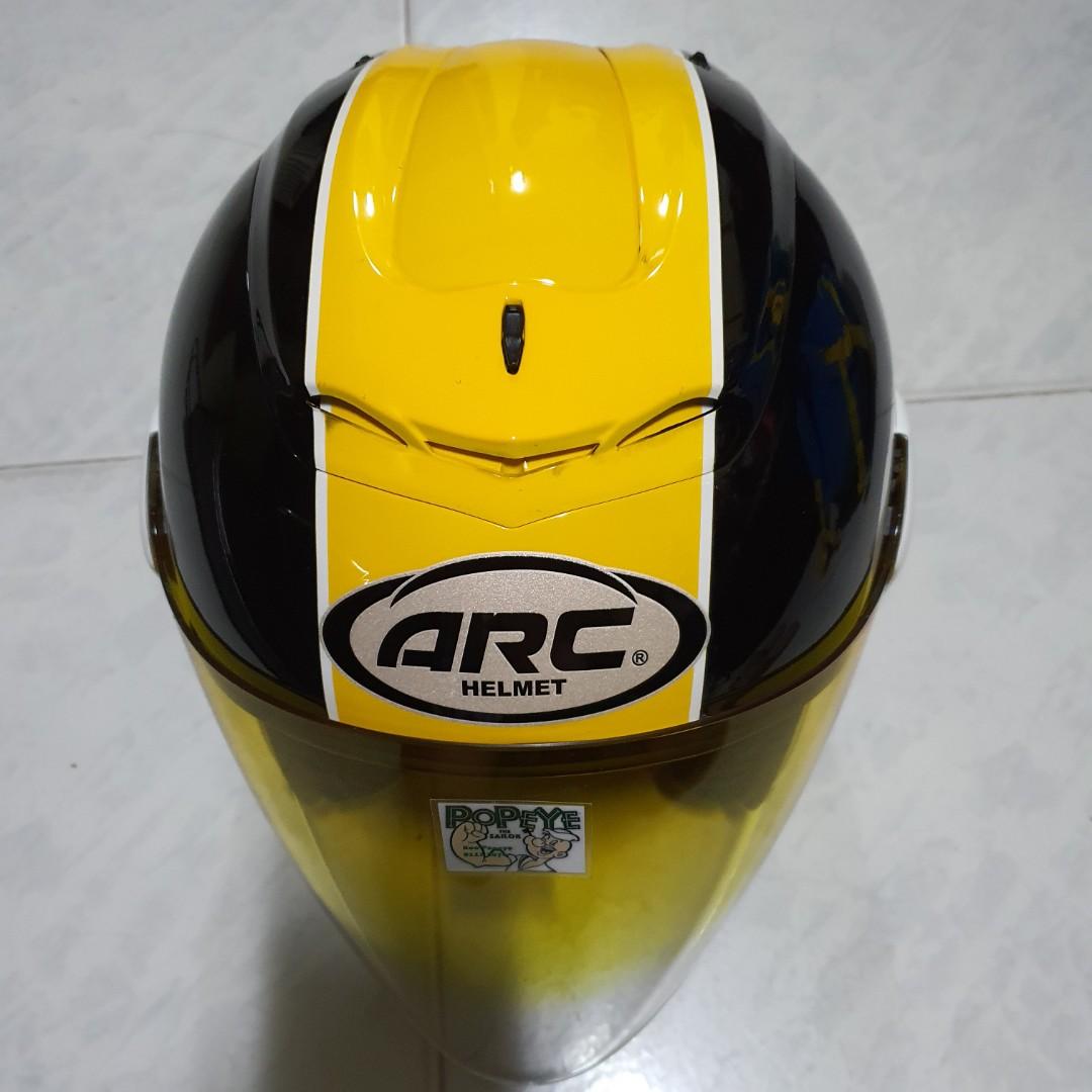 ARC AR1 TAIRA HELMET YELLOW COLOUR, Motorcycles, Motorcycle Accessories ...