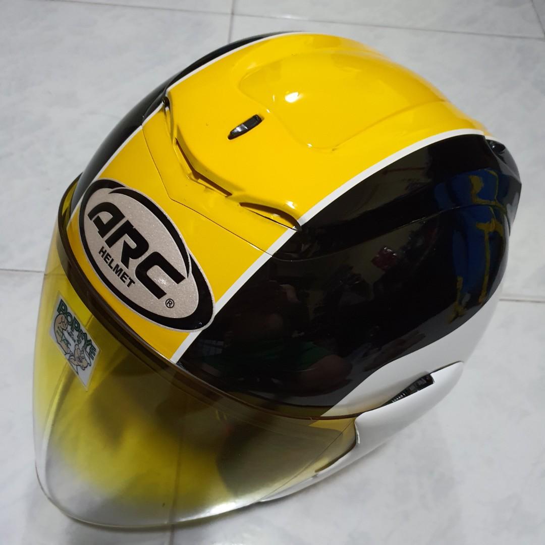 ARC AR1 TAIRA HELMET YELLOW COLOUR, Motorcycles, Motorcycle Accessories ...