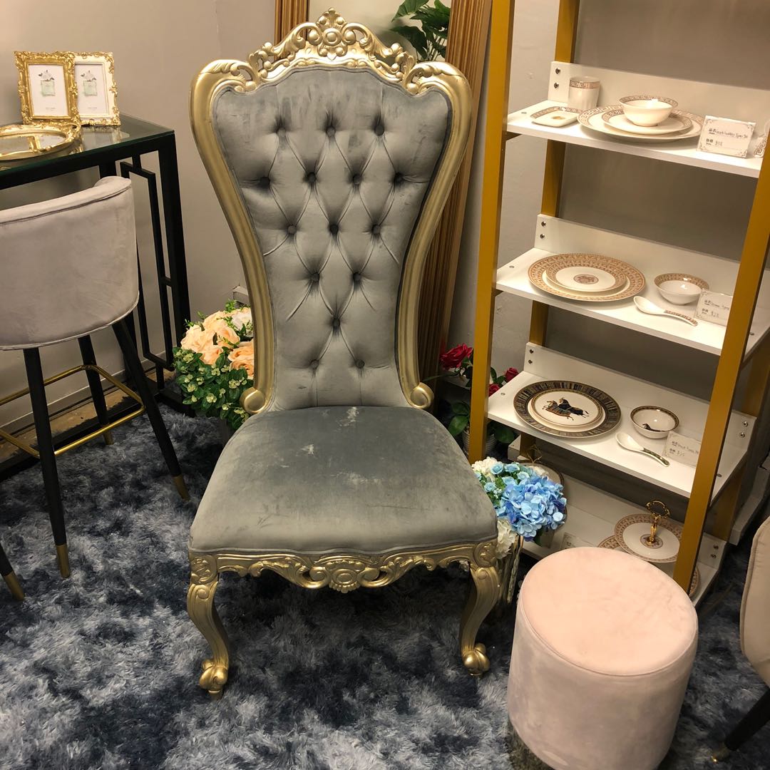 As it! Baroque small throne chair, Furniture, Tables & Chairs on Carousell