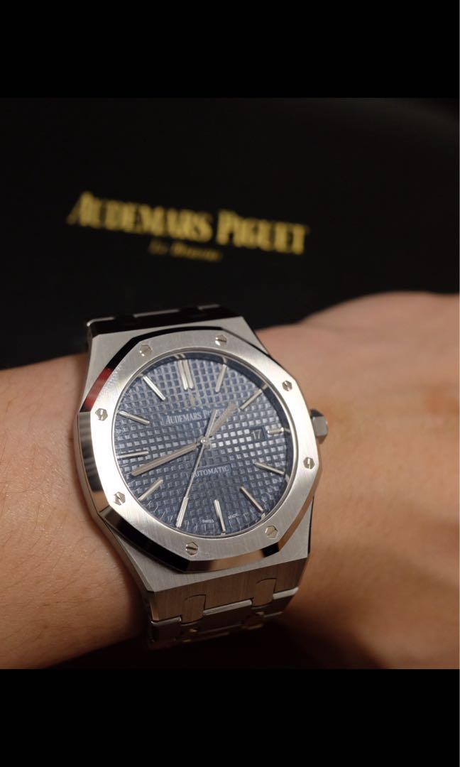 Audemars Piguet 15400 Blue Dial, Men's Fashion, Watches & Accessories ...