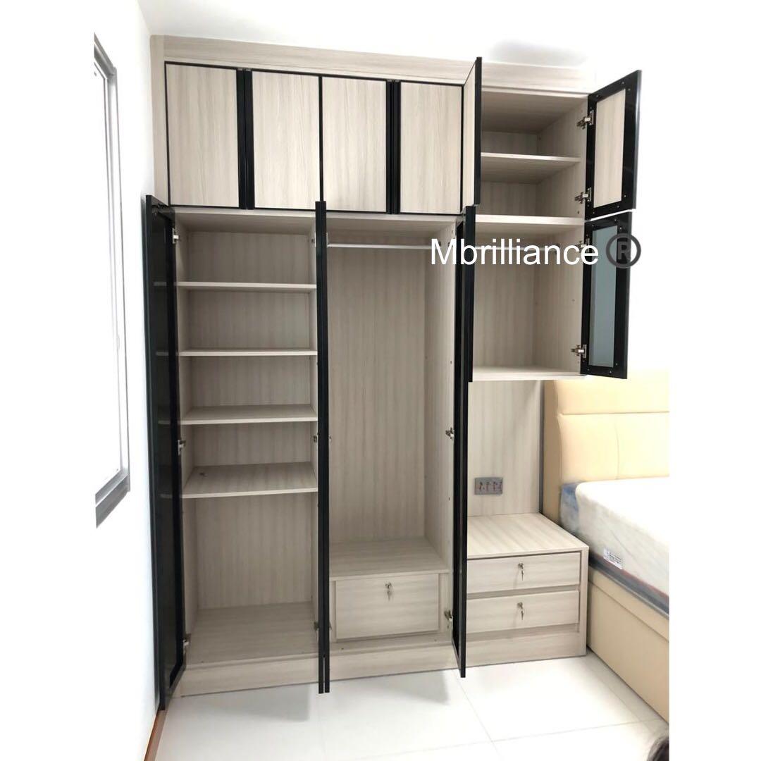 Built in wardrobe with side table, Furniture & Home Living, Furniture ...