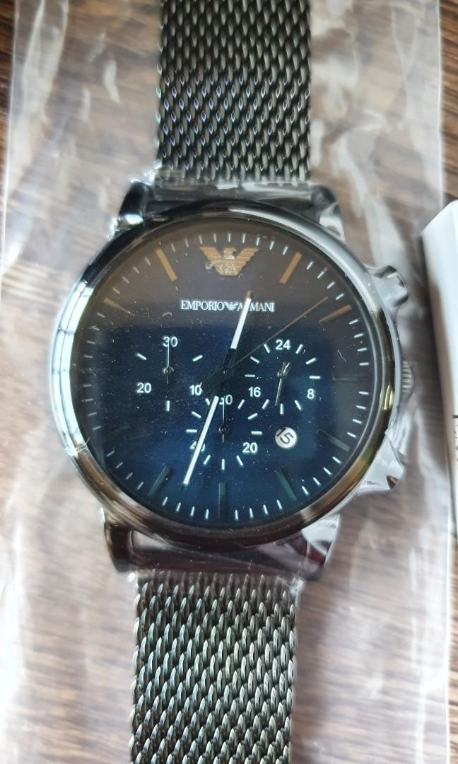 Authentic Emporio Armani Mens Mesh Sport Chronograph Watch AR1979 ...