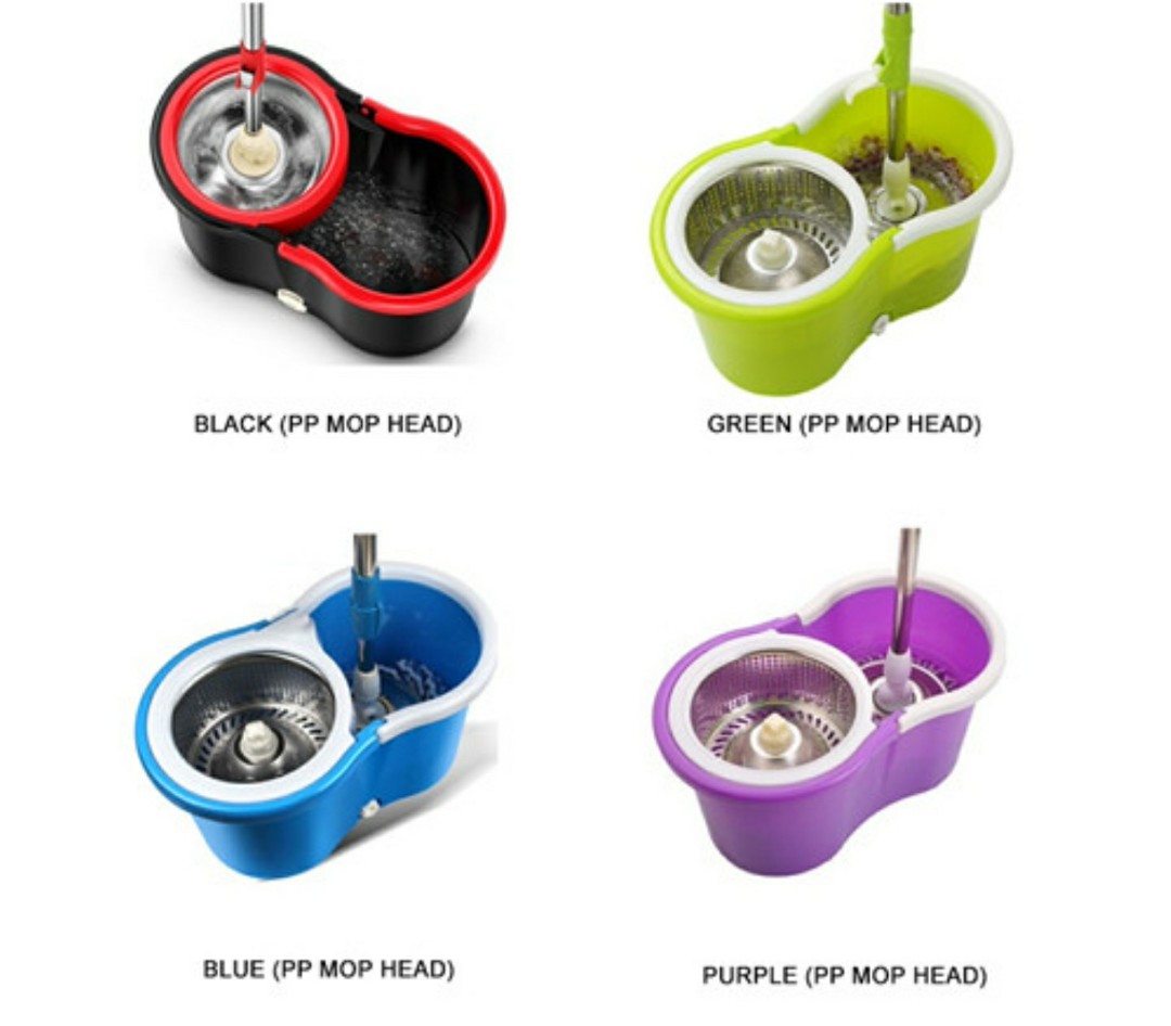 FREE 5 MOP clothes! Mop Bucket Cleaning Set, Furniture & Home Living ...