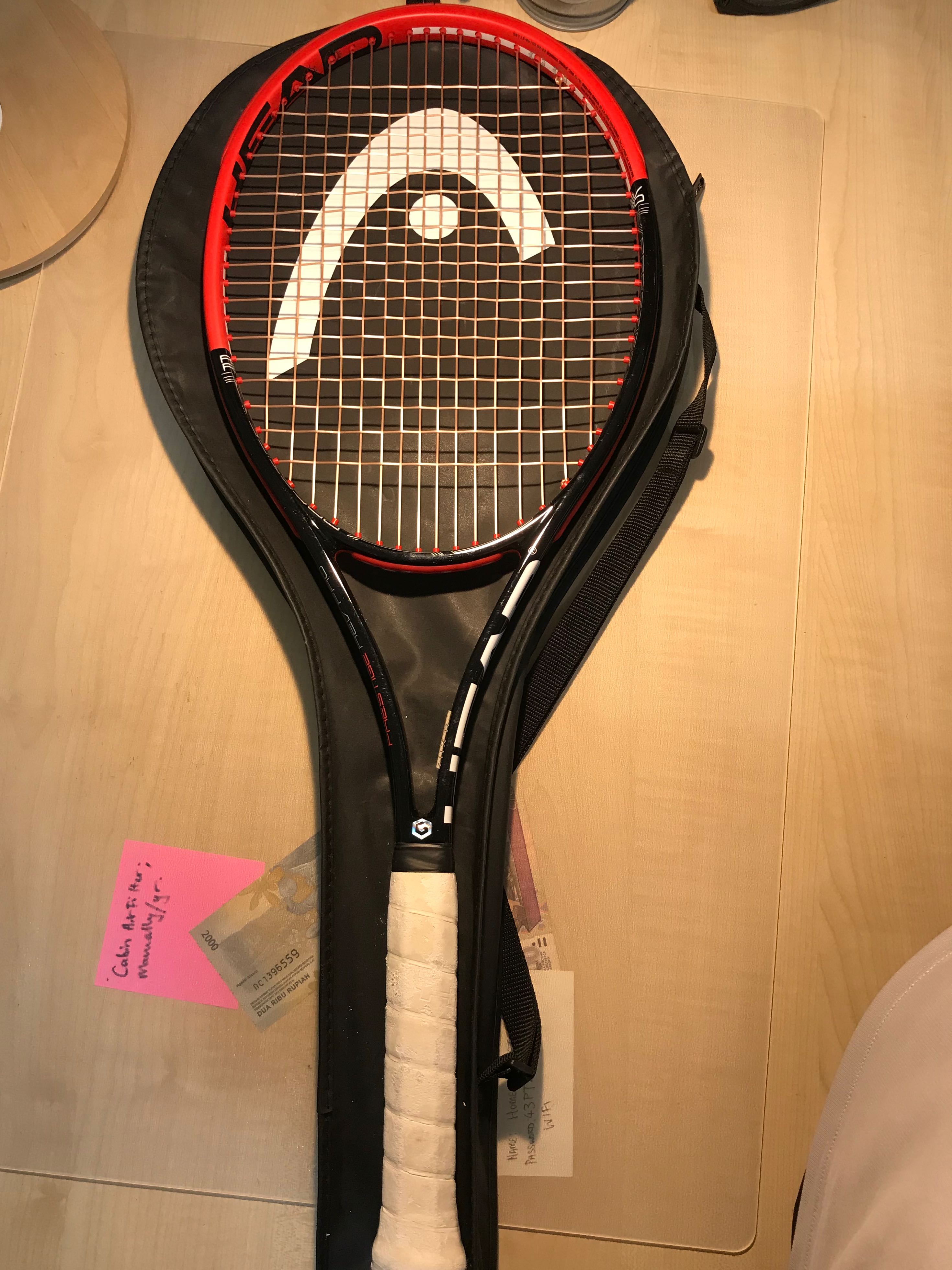 Head Tennis Racquet, Sports Equipment, Sports & Games, Racket & Ball ...