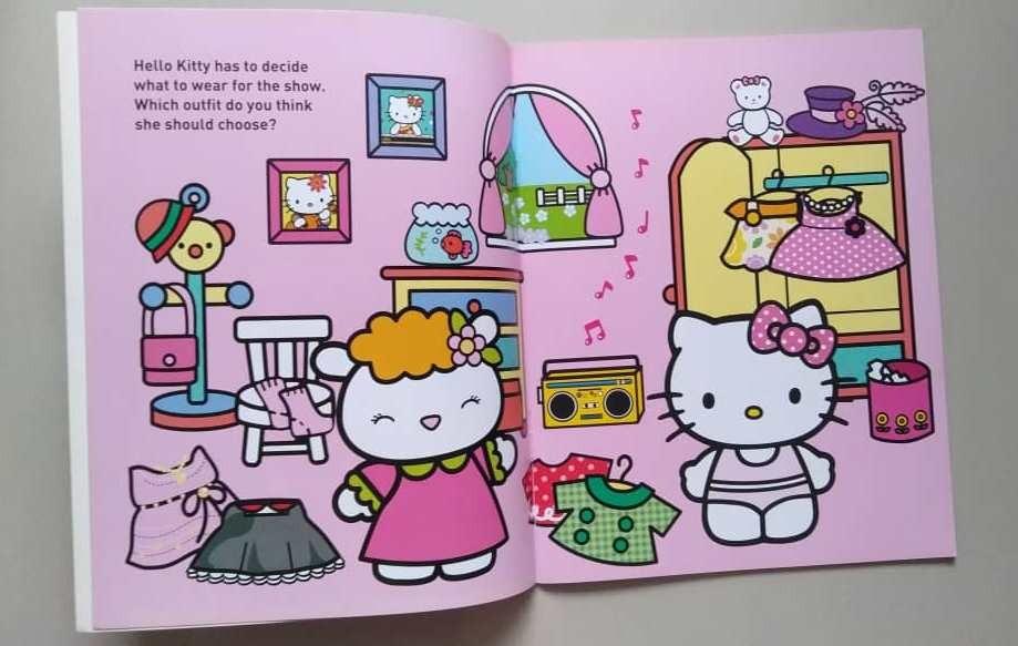 Hello Kitty dress-up sticker book, Hobbies & Toys, Books & Magazines ...