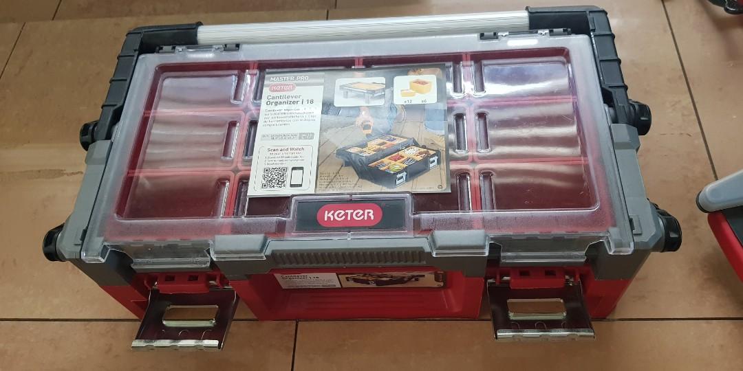 Keter cantilever tool box, Commercial & Industrial, Construction Tools ...
