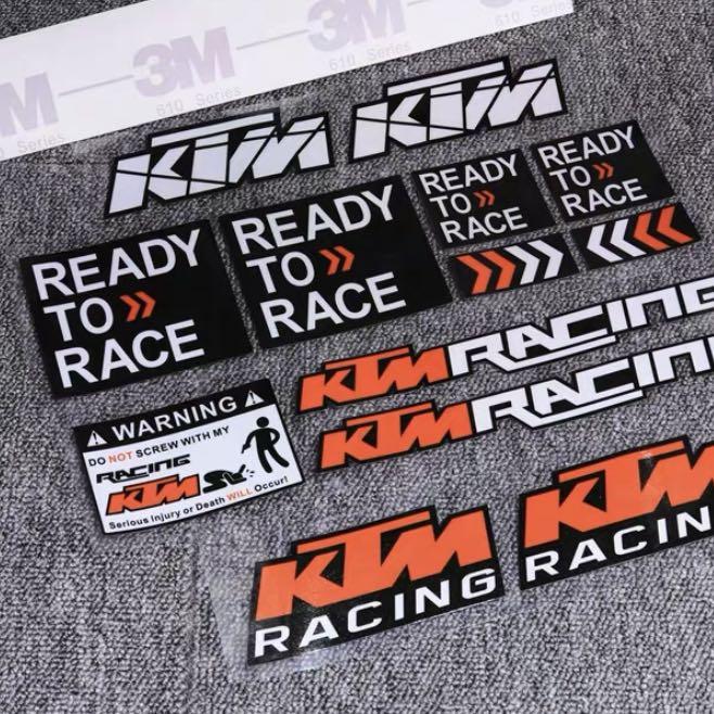 KTM Sticker Set Reflective, Motorcycles, Motorcycle Accessories on ...