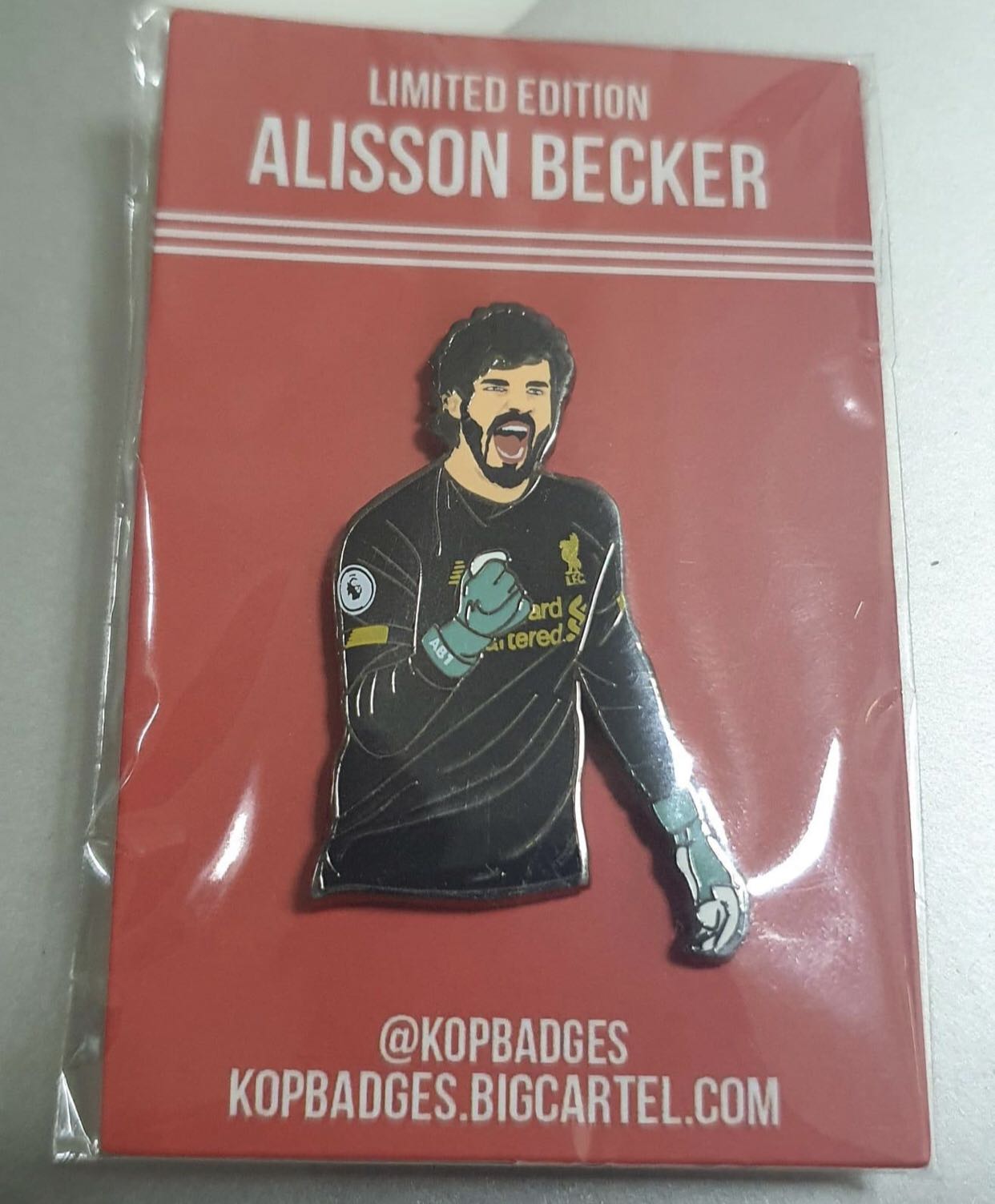 Liverpool FC Goalkeeper Alisson Becker Limited Edition Badge & Stickers ...