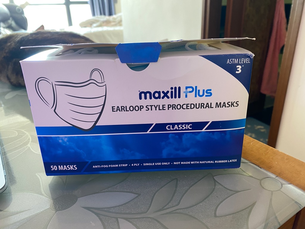 Maxill Plus Earloop Style Procedural Masks ATSM Level 3 美國進口口罩, 其他, 其他 ...