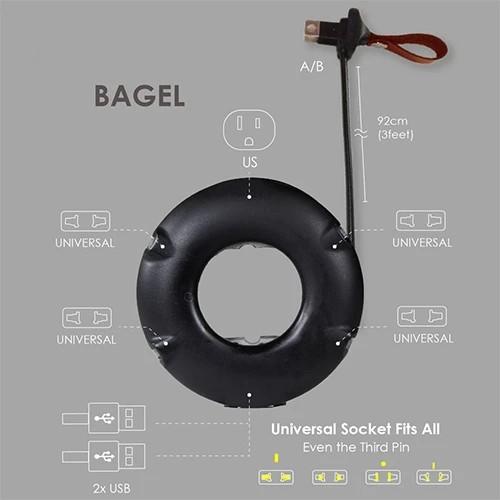 Mogics Power Bagel International Adapter (Gen 2), Electronics, Others ...