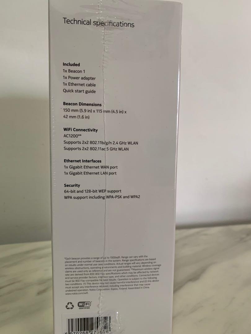 Nokia WiFi Beacon 1 Mesh Routers - Set of 2, Computers & Tech, Parts ...