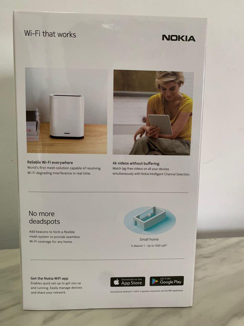 Nokia WiFi Beacon 1 Mesh Routers - Set of 2, Computers & Tech, Parts ...