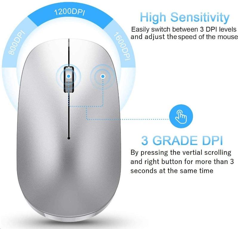 OMOTON Wireless Bluetooth Mouse for iPad and iPhone (iPadOS 13 /iOS 13 ...