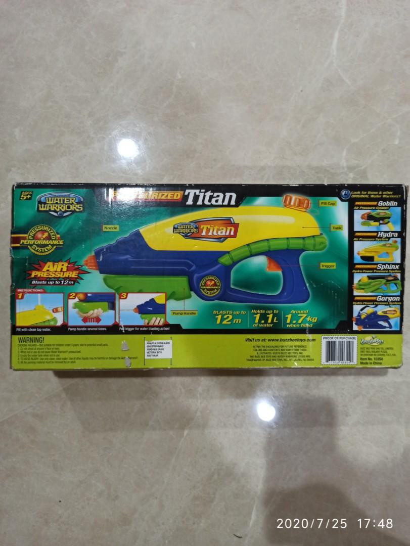 Pistol Air Buzz Bee Water Warriors Pressurized Titan Water Blaster ...