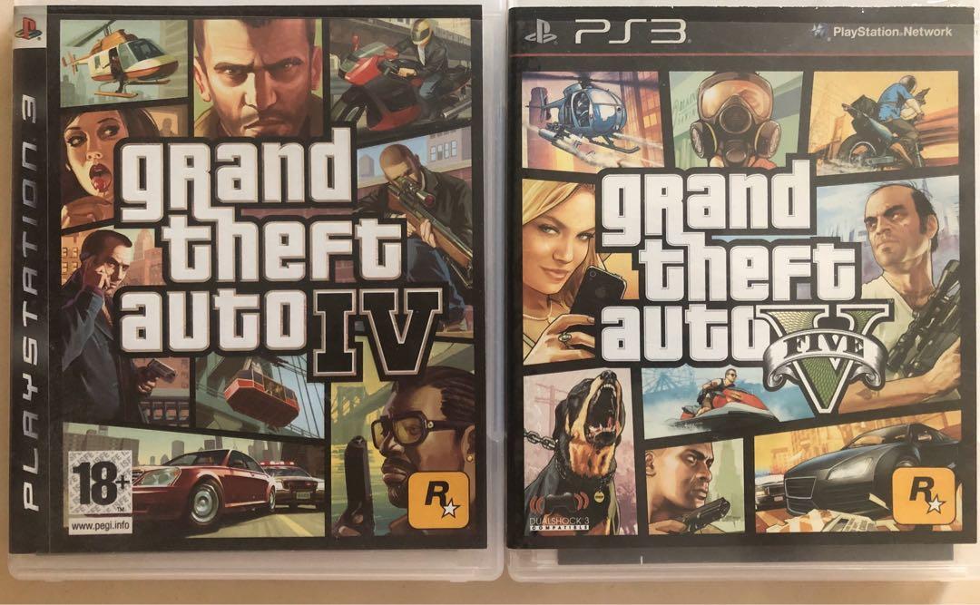 包郵PS3 Game 2隻 Grand Theft Auto GTA 4 & 5, 電子遊戲, 遊戲機配件, 遊戲禮物卡及帳戶 - Carousell