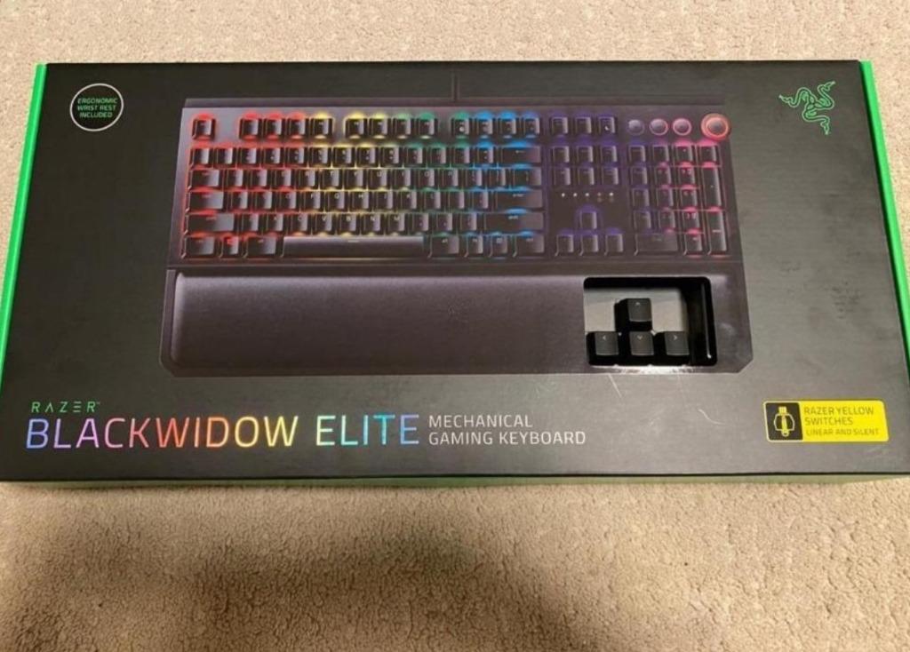 RAZER BLACKWIDOW ELITE Gaming Keyboard - YELLOW Switch (Linear & Silent ...