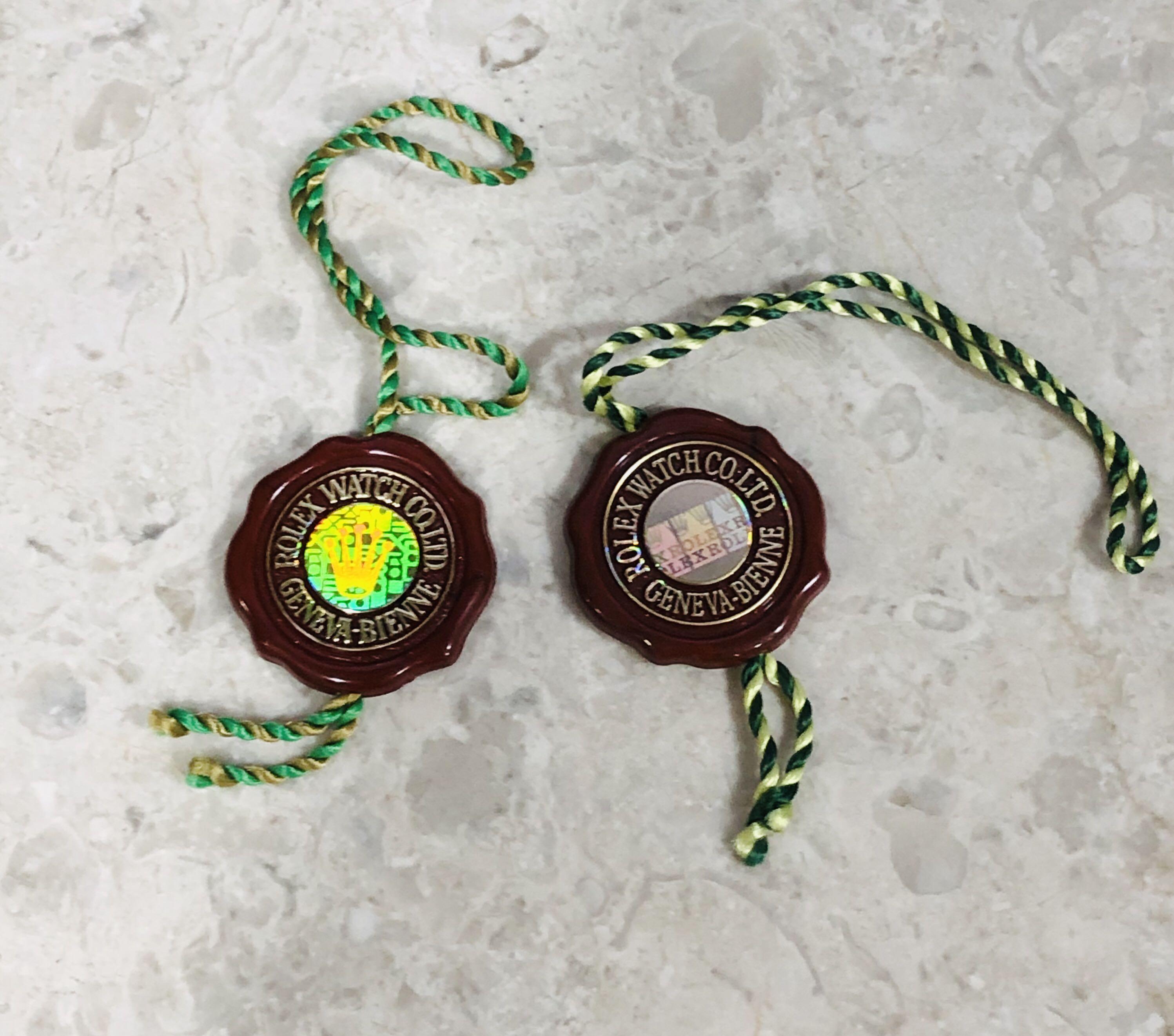 Rolex chronometer red round hang tag, Luxury, Watches on Carousell