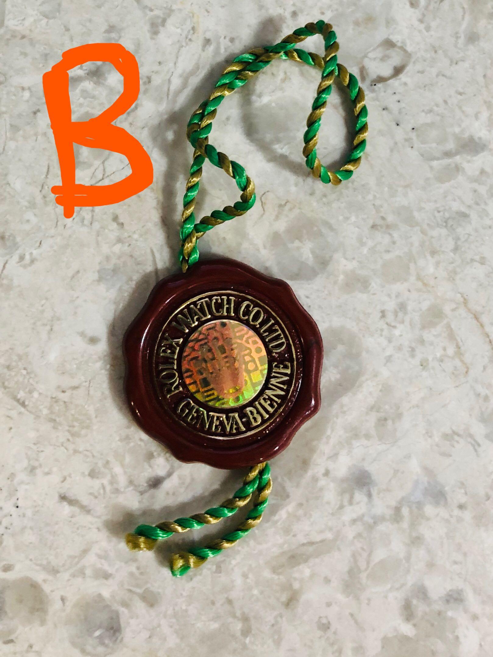 Rolex chronometer red round hang tag, Luxury, Watches on Carousell