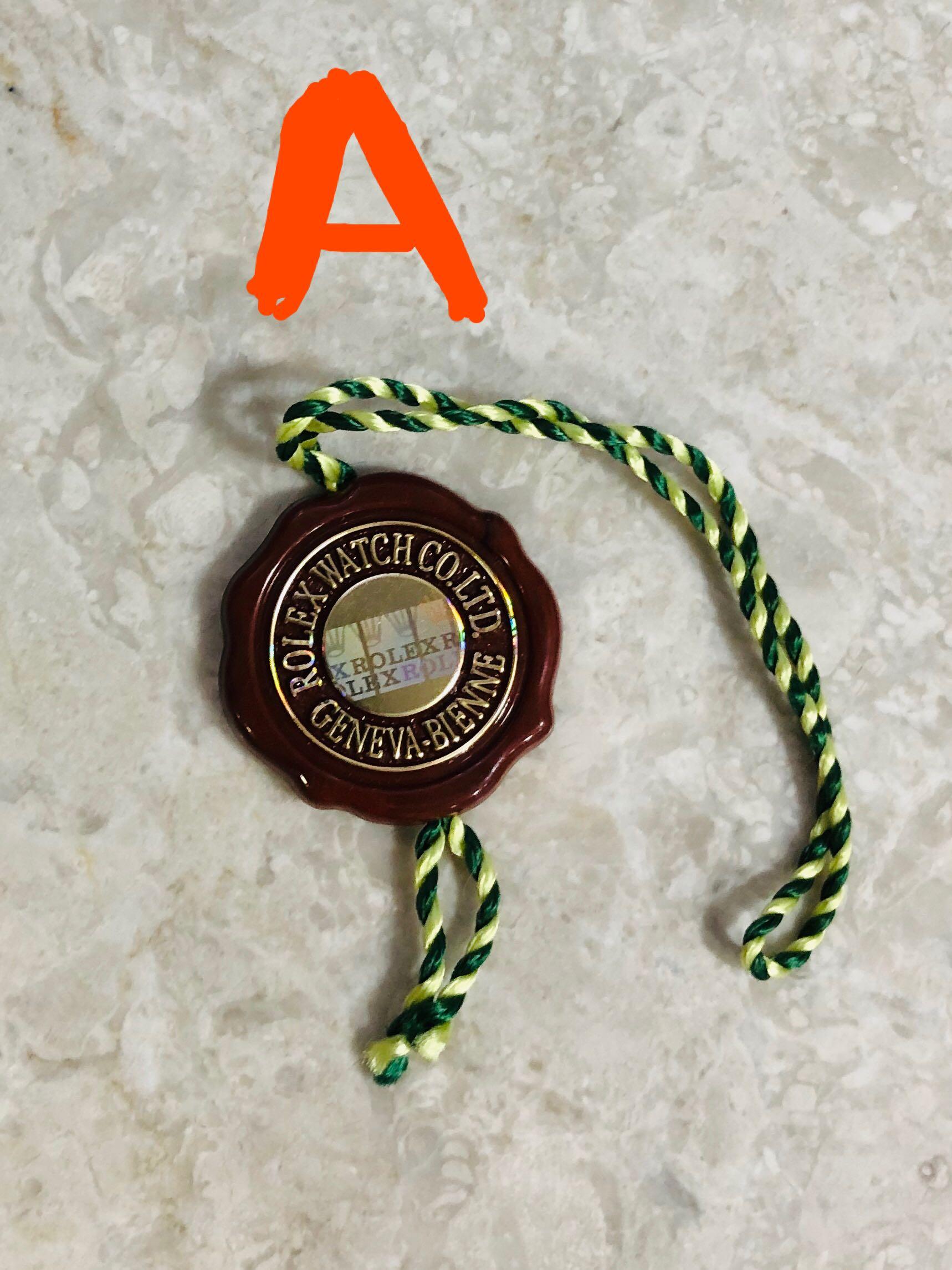 Rolex chronometer red round hang tag, Luxury, Watches on Carousell