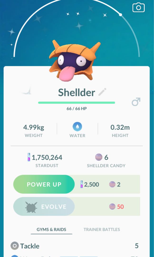 Shiny pokemon - Shellder, Toys & Games, Video Gaming, In-Game Products ...