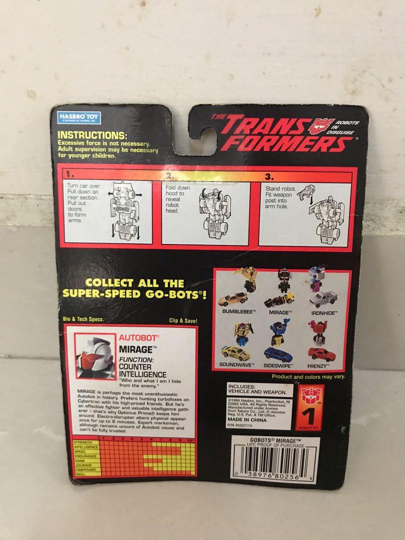 Transformers G2 Go-bots Mirage Gobot MISB vintage, Hobbies & Toys ...