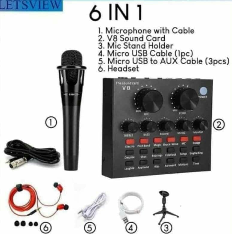 V8 MICROPHONE COMPLETE SET WITH CASE, Hobbies & Toys, Music & Media ...