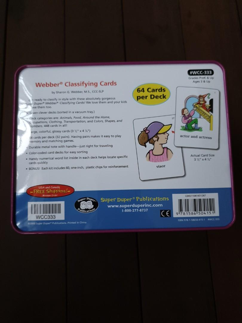Webber Classifying Cards/Flash Cards/Learning resources, Everything ...