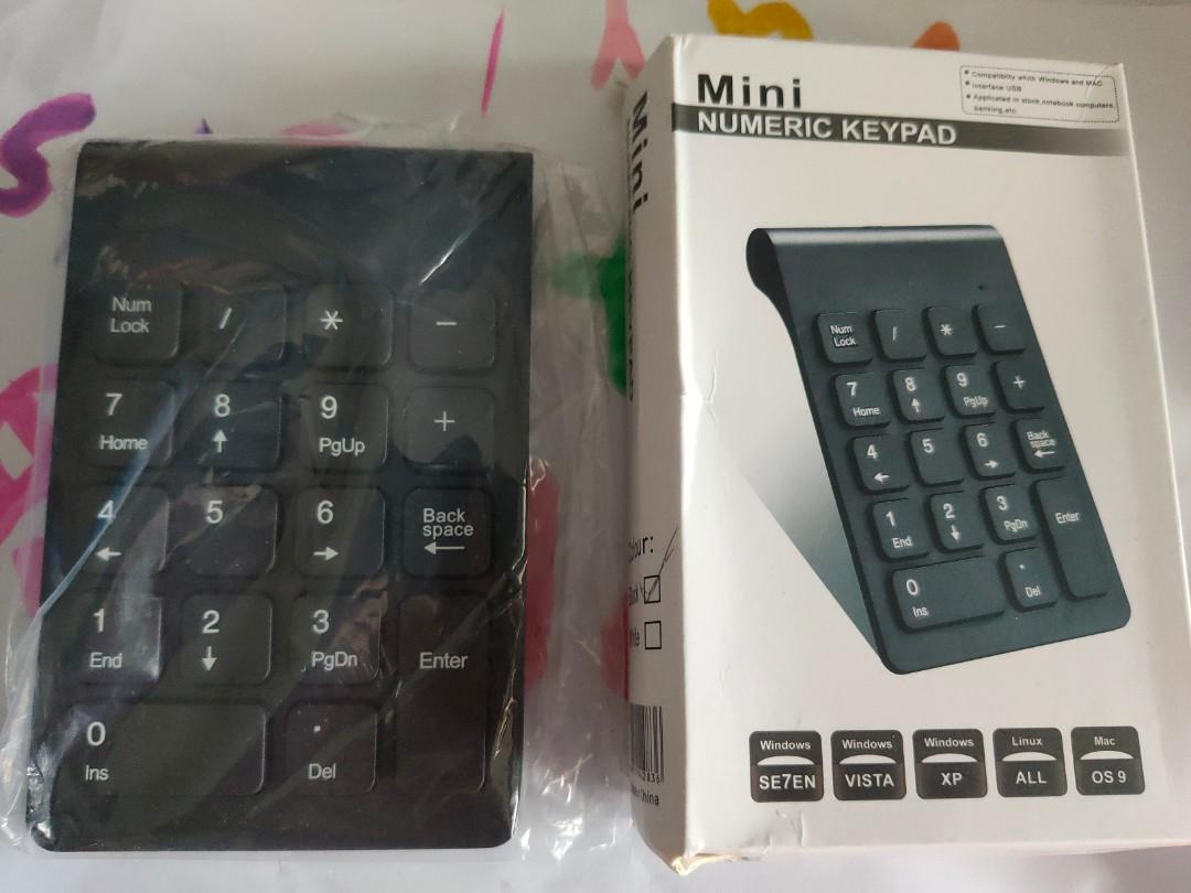 Wireless mini numeric keypad, Computers & Tech, Parts & Accessories, Computer Keyboard on Carousell