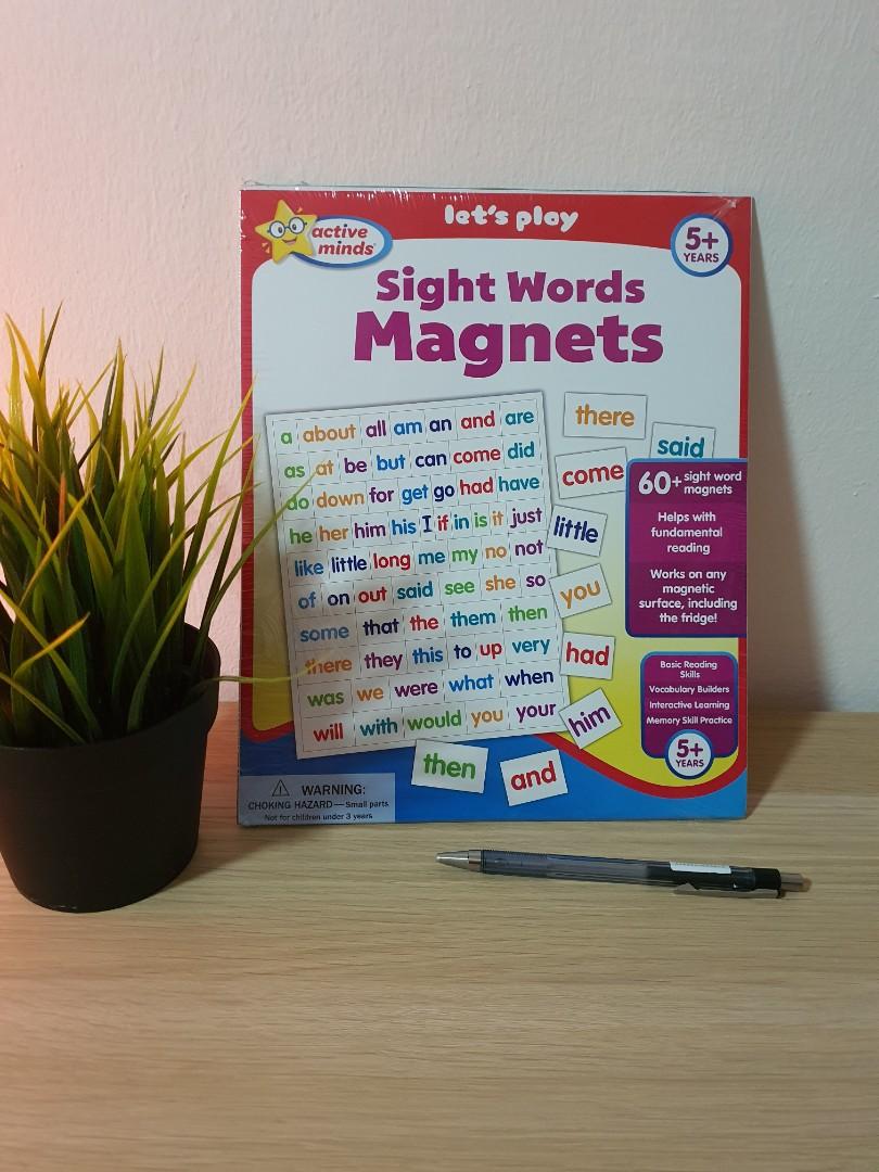 Active Minds Sight Words Magnets 60+pcs $12, Hobbies & Toys, Books ...