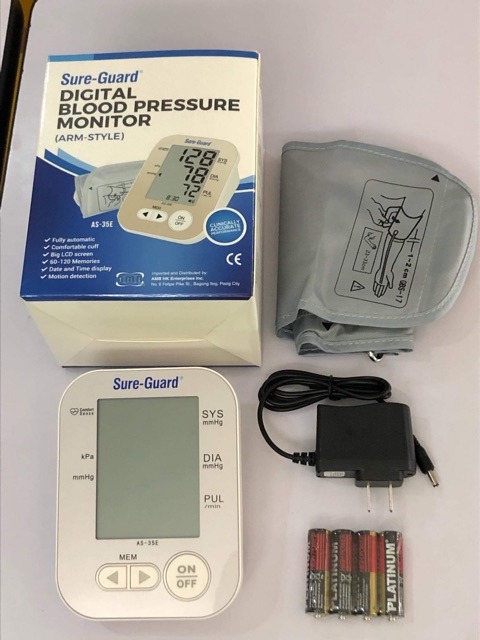 Blood Pressure Digital BP Sureguard Arm Type Monitor, Health ...