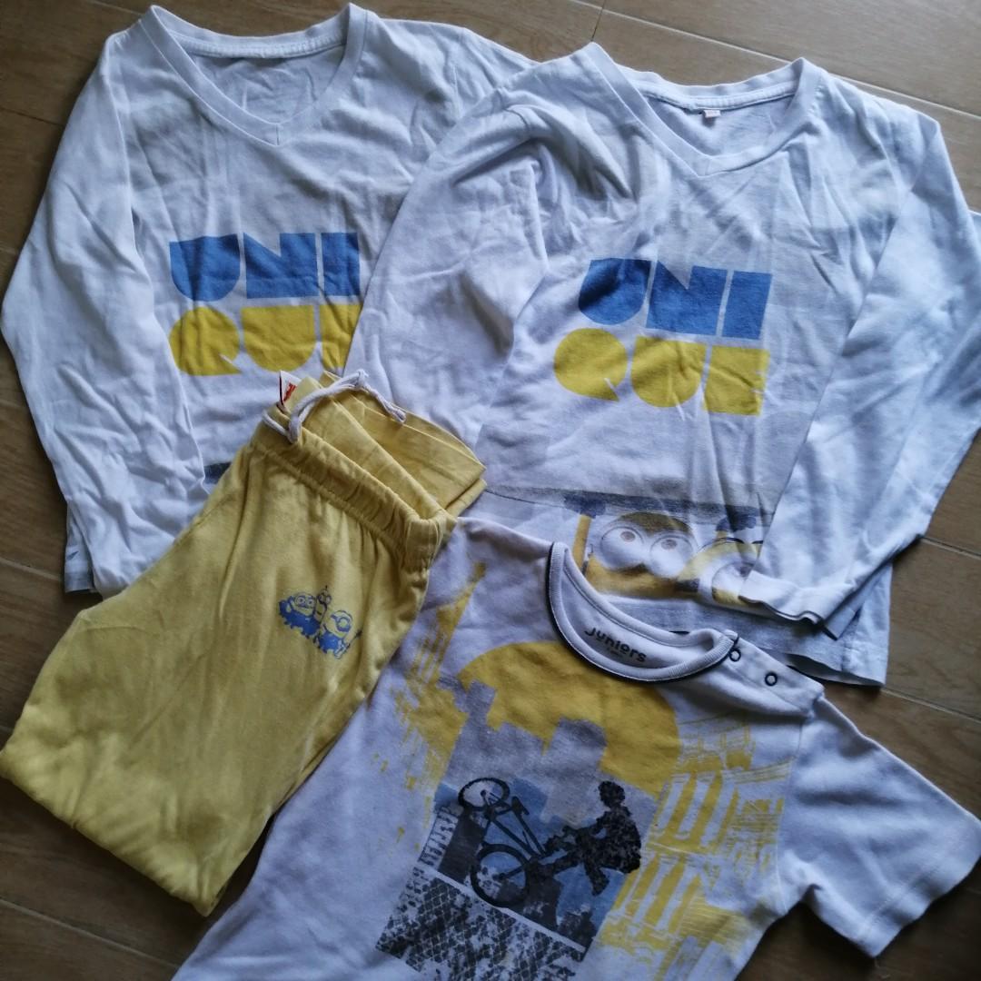Boys Minions pajama long sleeves terno set | Damit Pambata nightwear ...