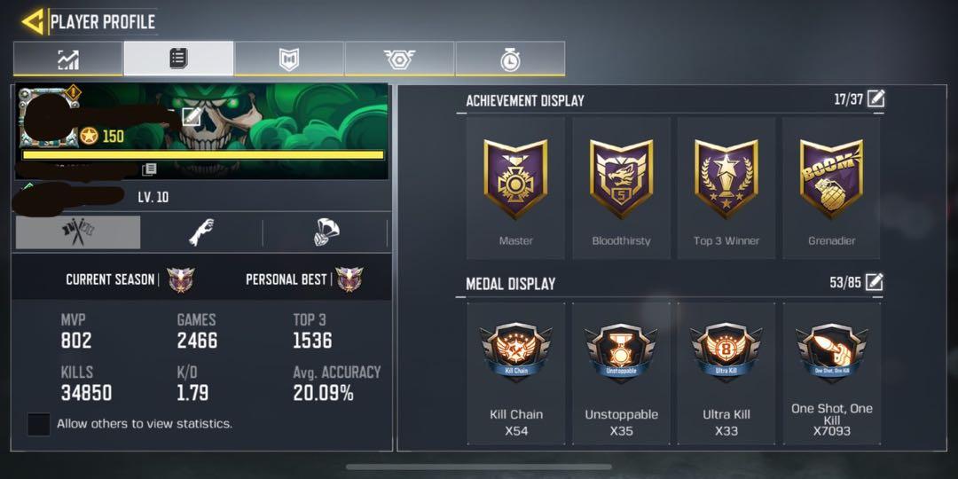 Call of Duty Mobile Account w/ 5 Legendary Guns, Video Gaming, Gaming ...