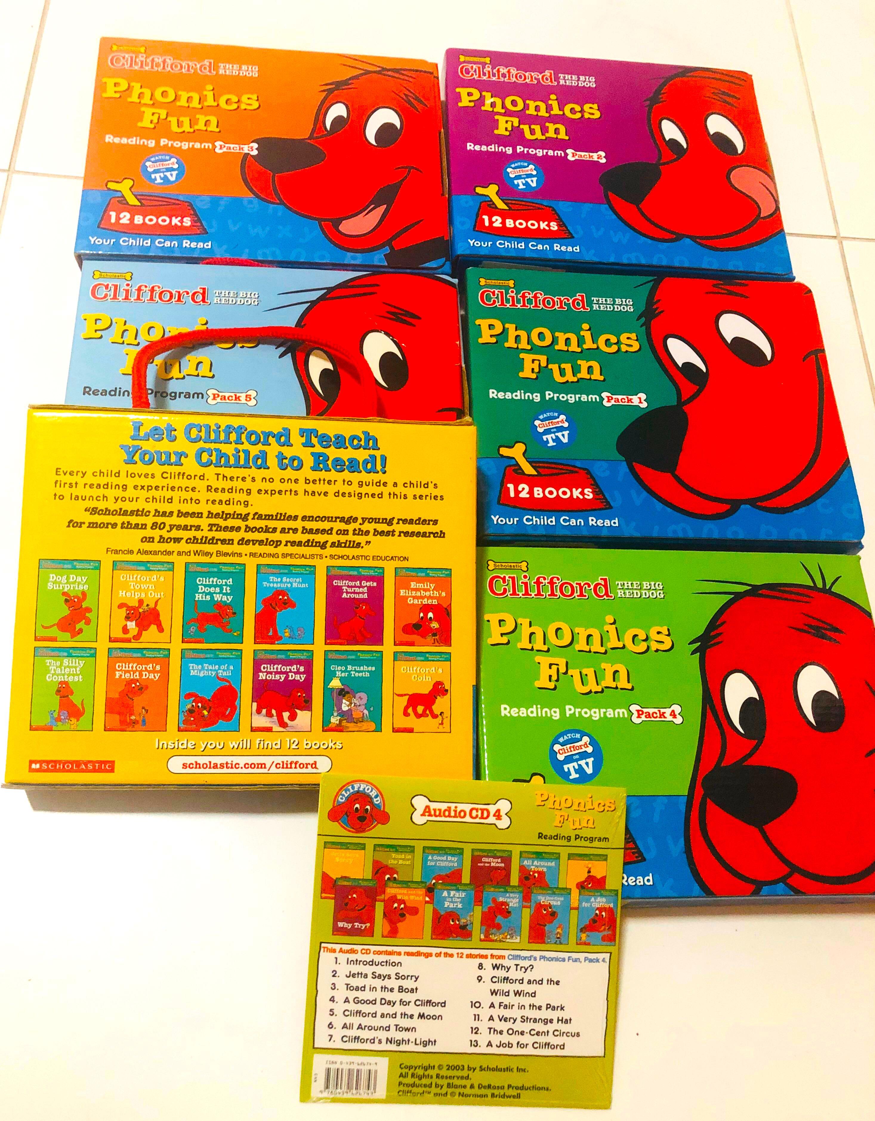 Clifford Phonics Fun Reading Program Kids Books 6boxes With 6cd s clifford-phonics-fun-reading-program-kids-books-6boxes-with-6cd-s