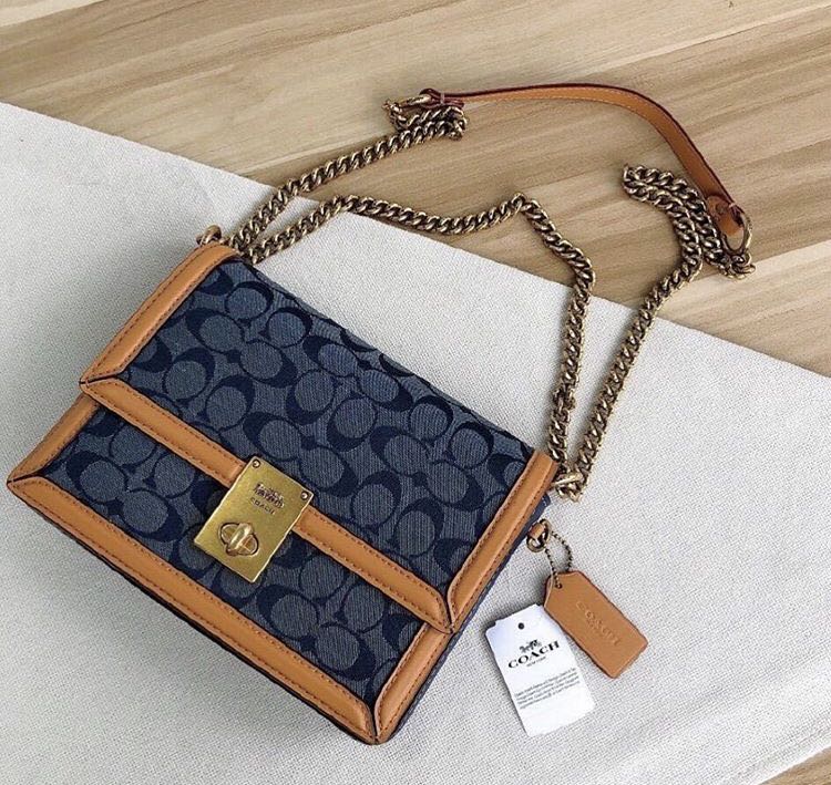 Coach Hutton Signature Chambray (ORIGINAL HANDCARRY), Fesyen Wanita ...