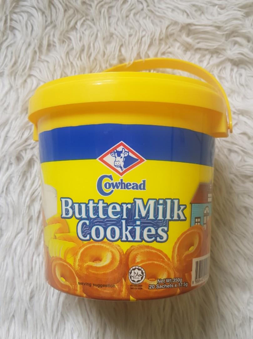 Cowhead Butter Milk Cookies in Bucket, Food & Drinks, Packaged ...