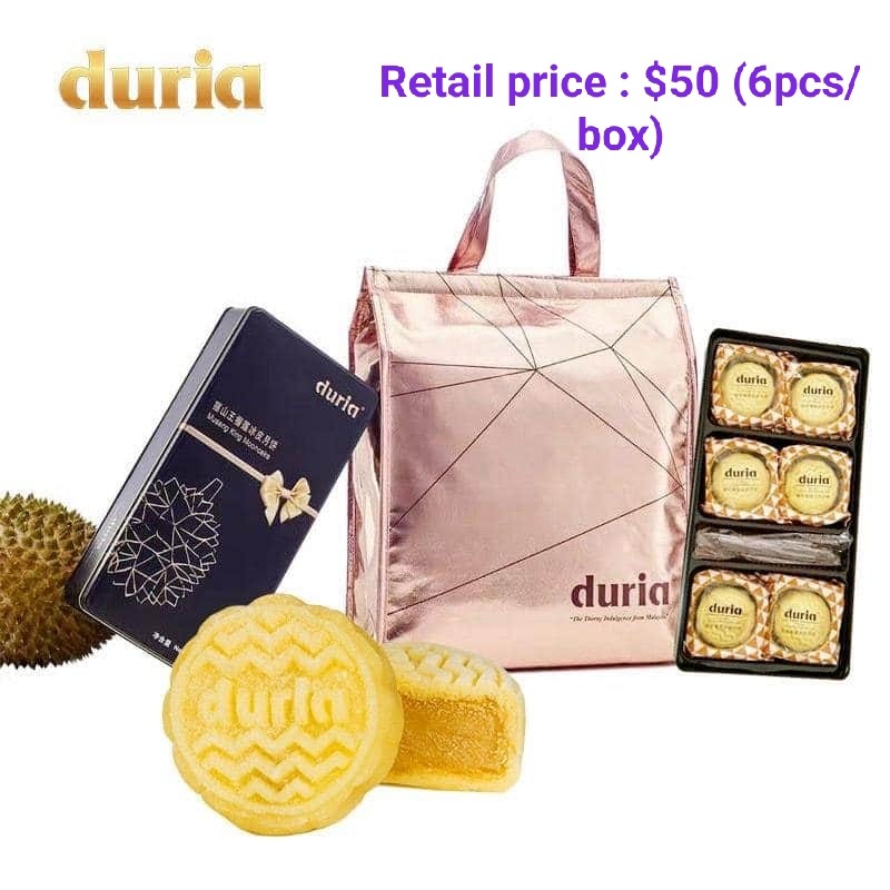 Duria Original Musang King Snowy Mooncakes （6pcs/box), Food & Drinks ...