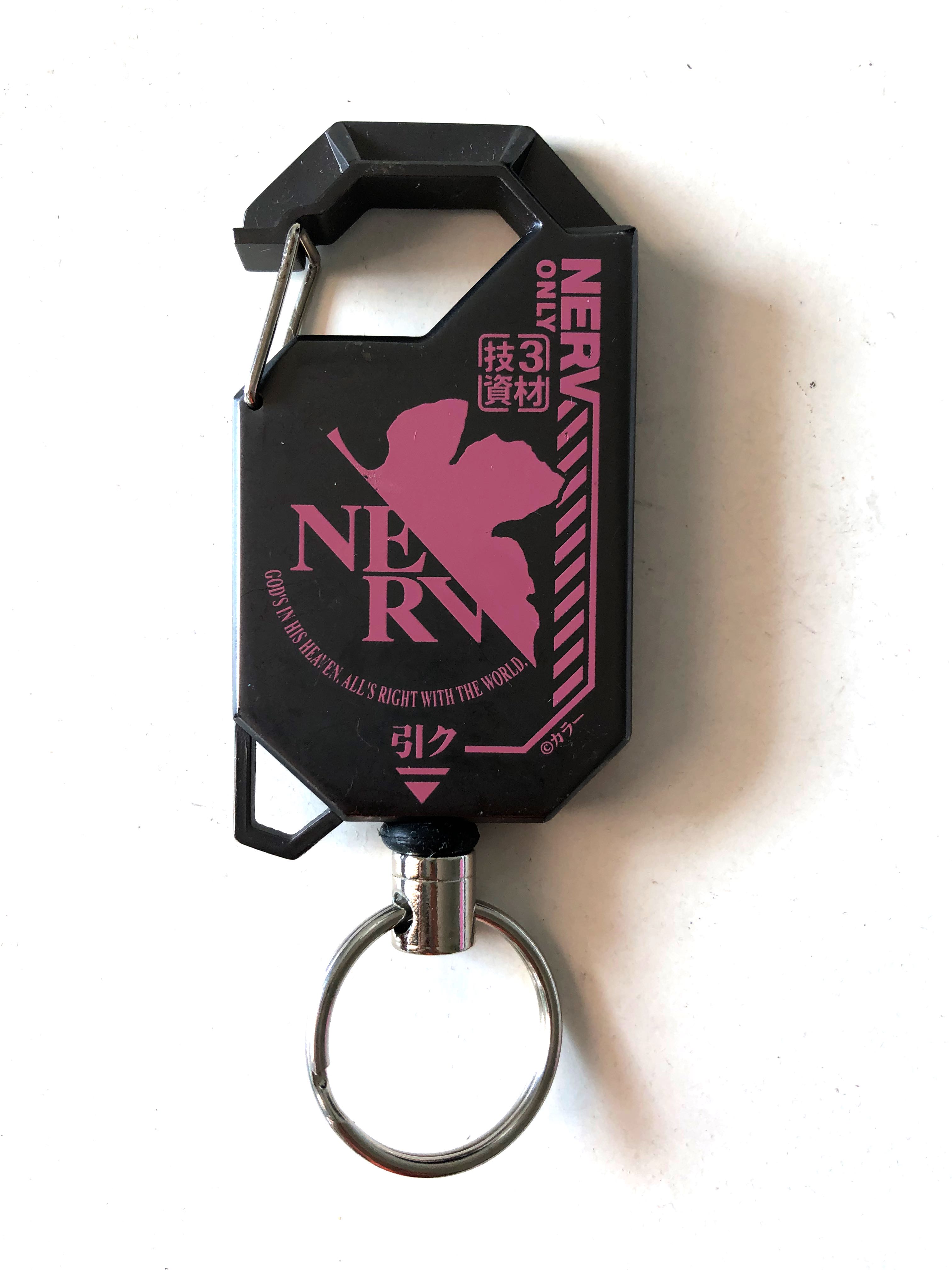Evangelion NERV retractable key holder, Books & Stationery, Stationery ...