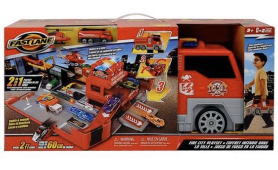 Fast Lane 2in1 Fire City Playset, Hobbies & Toys, Toys & Games on Carousell