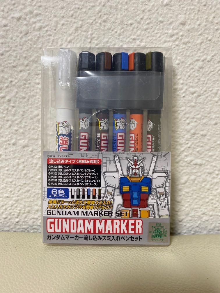 GMS 122 Gundam Marker Pour Type Inking Set for Gundam Gunpla, Hobbies ...