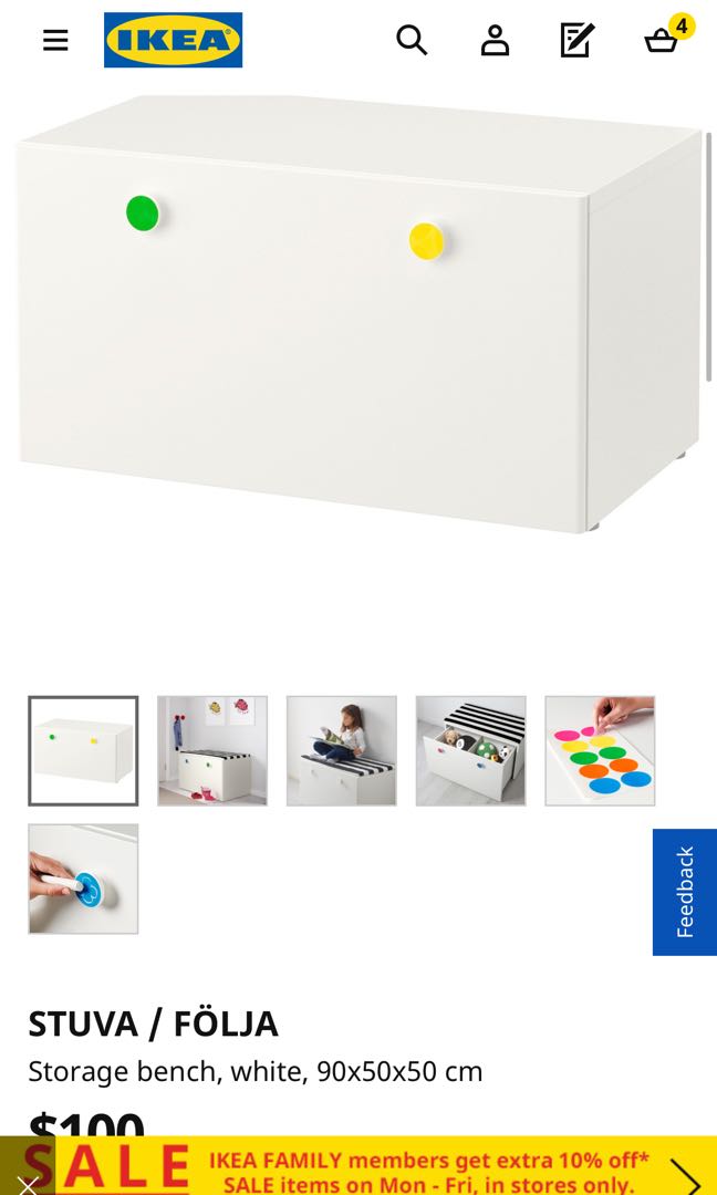 IKEA Stuva / Folja storage bench, Furniture & Home Living, Furniture ...