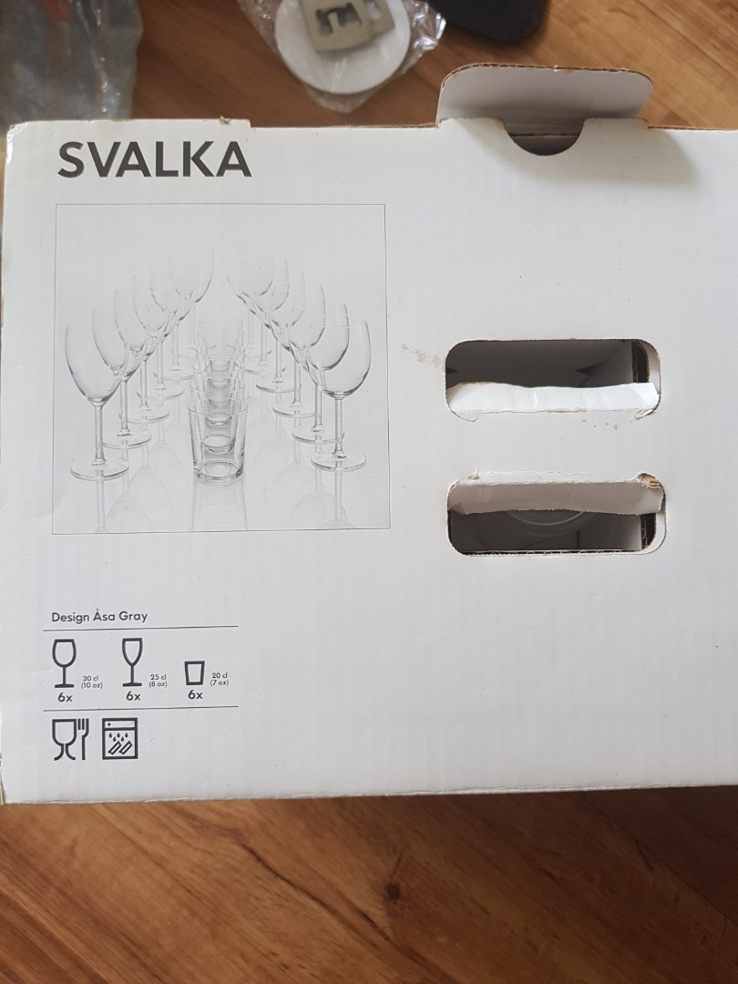 Ikea svalka glassware, Furniture & Home Living, Kitchenware & Tableware ...