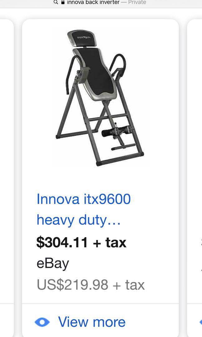 Innova Heavy Duty Inversion table ITX9600, Everything Else on Carousell