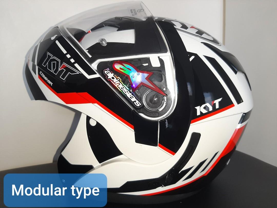 KYT Modular Helmet, Motorcycles, Motorcycle Apparel on Carousell