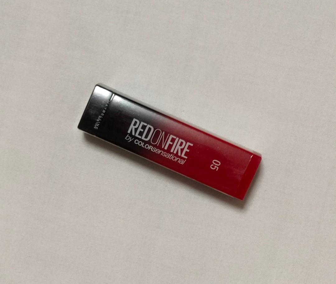 maybelline on fire red